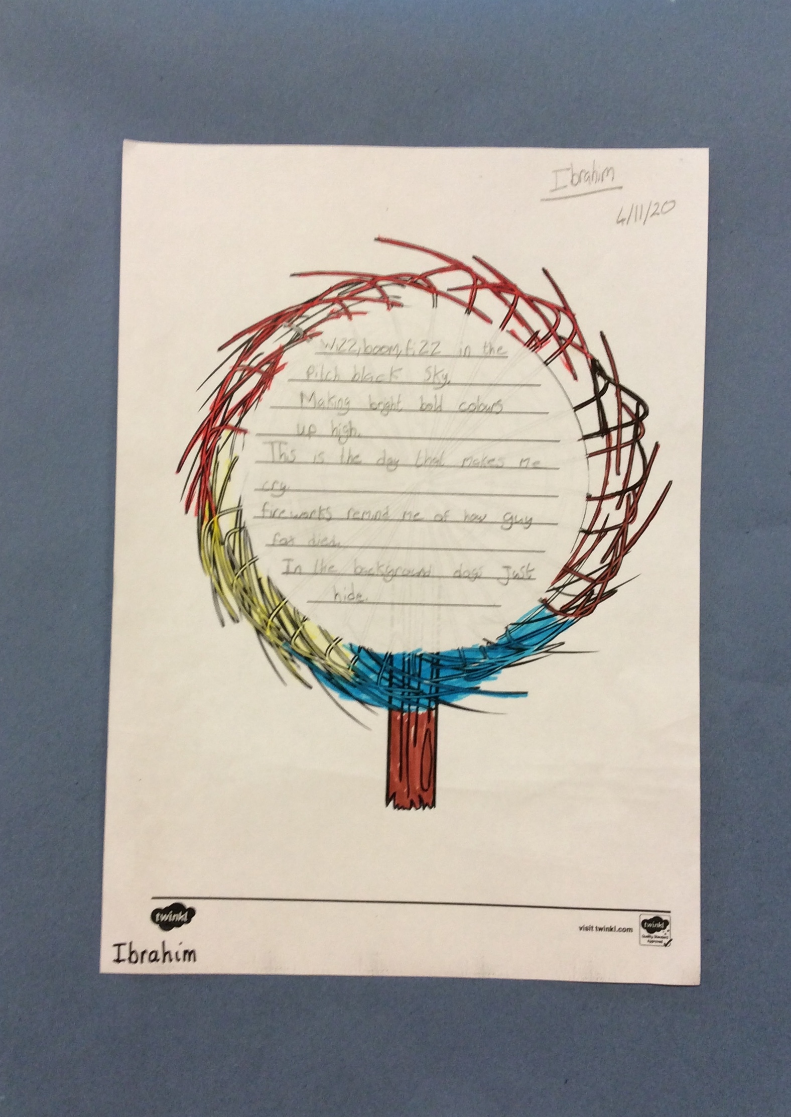 Primary 7 Room 18 – Bonfire Poems – Cornhill Primary School