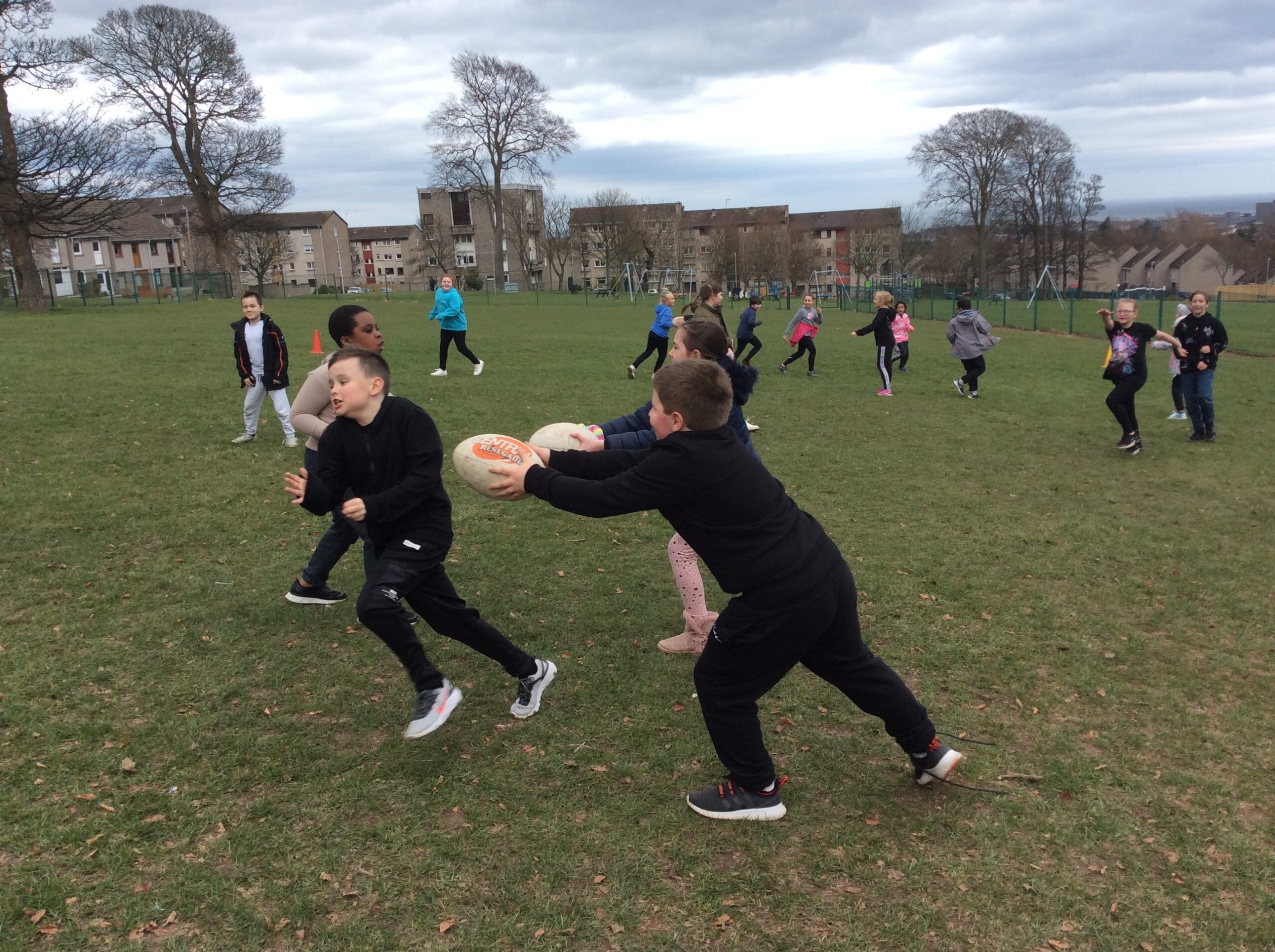 Tag Rugby in P5 – Cornhill Primary School