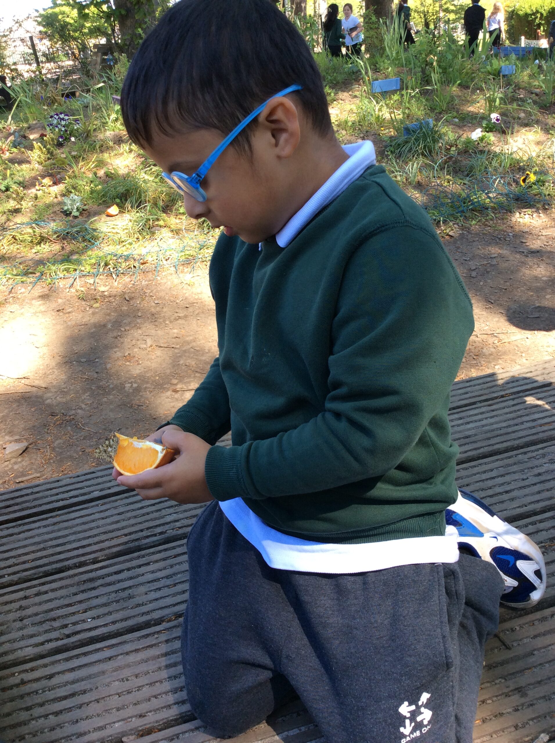 Outdoor learning in Room 3 – Cornhill Primary School